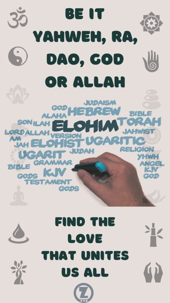 Be it Yahweh, Ra, Dao, God, Elohim, or Allah; Trust Love